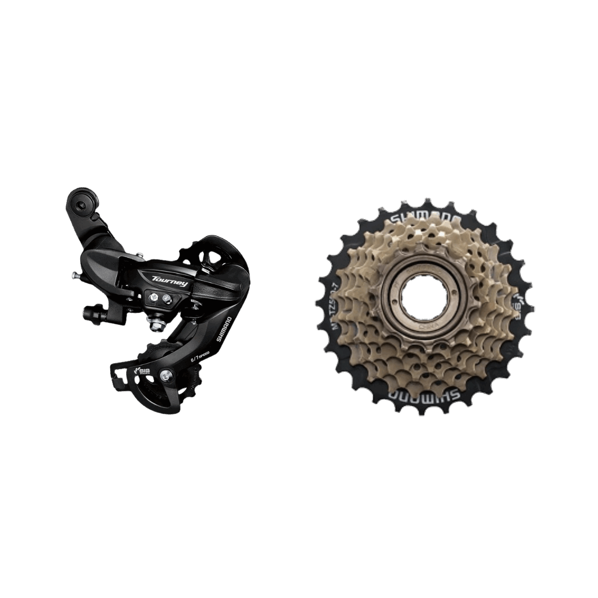 Freego eBike Shimano 7-Speed Drivetrain Kit with Rear Derailleur & Fre ...
